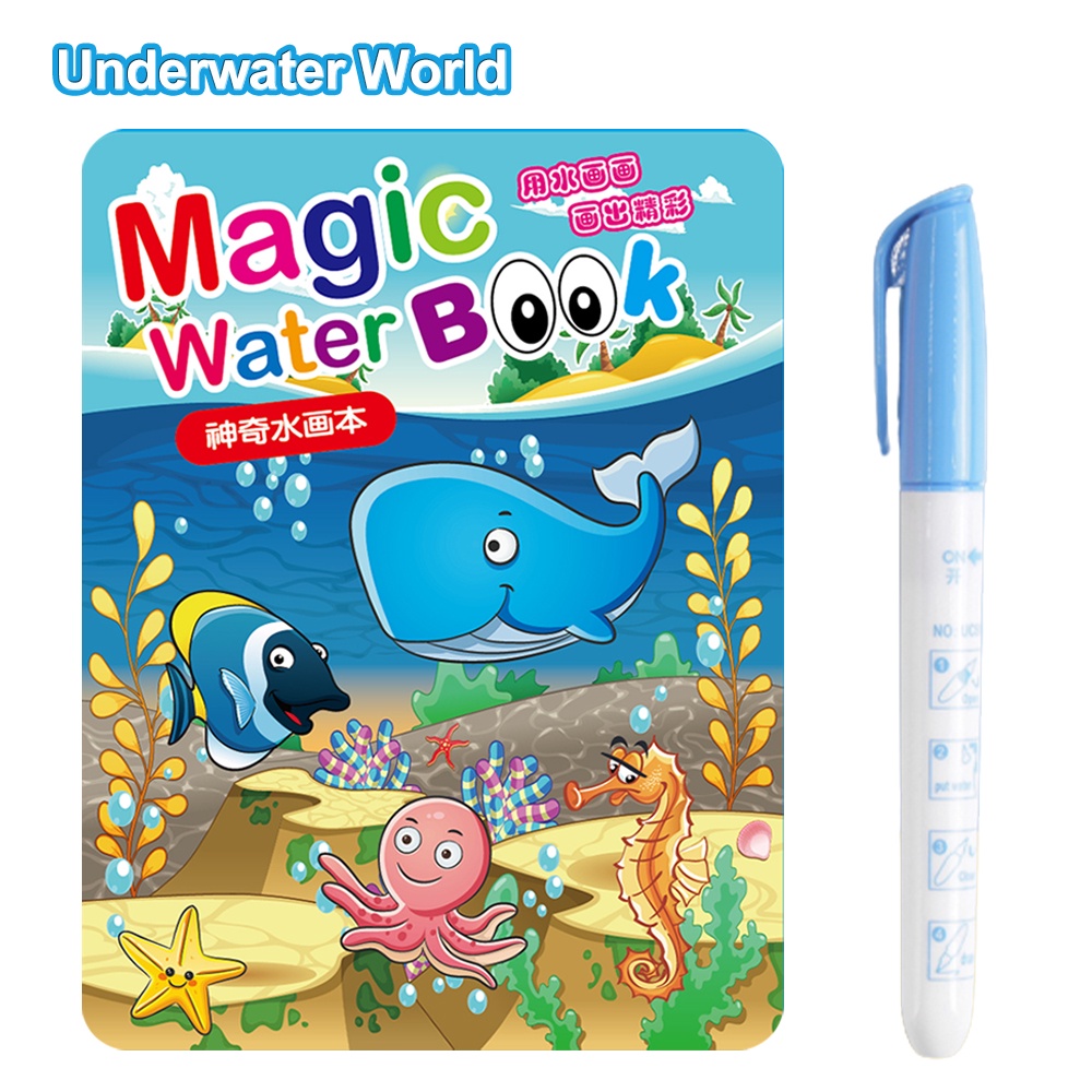 PAYOE 1 Book Magic Water Book Kids Painting Colouring Toys Education ...