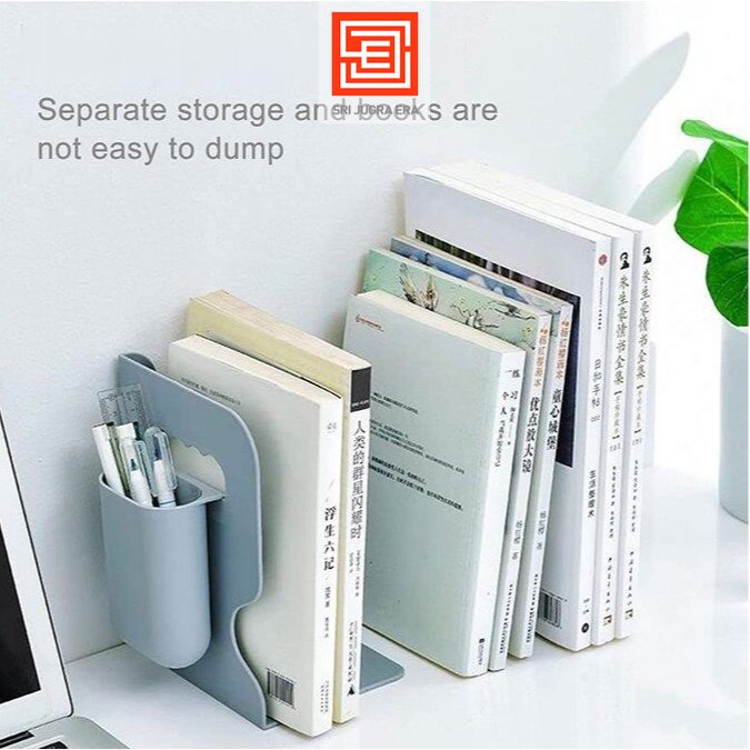 SJE Expandable Book Stand Adjustable Bookend With Pen Holder book end ...