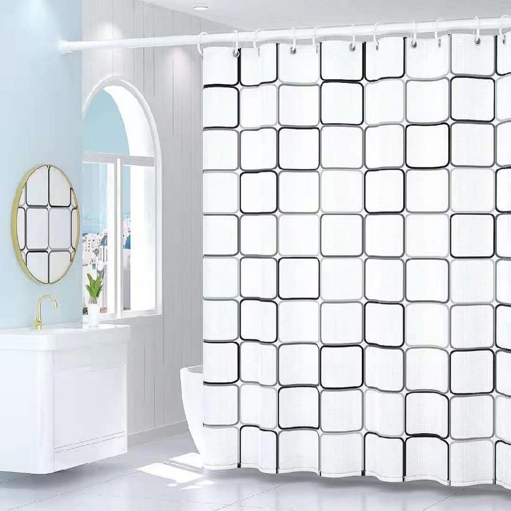 Worthbuy Bathroom Shower Curtain Printed Peva Waterproof Curtain