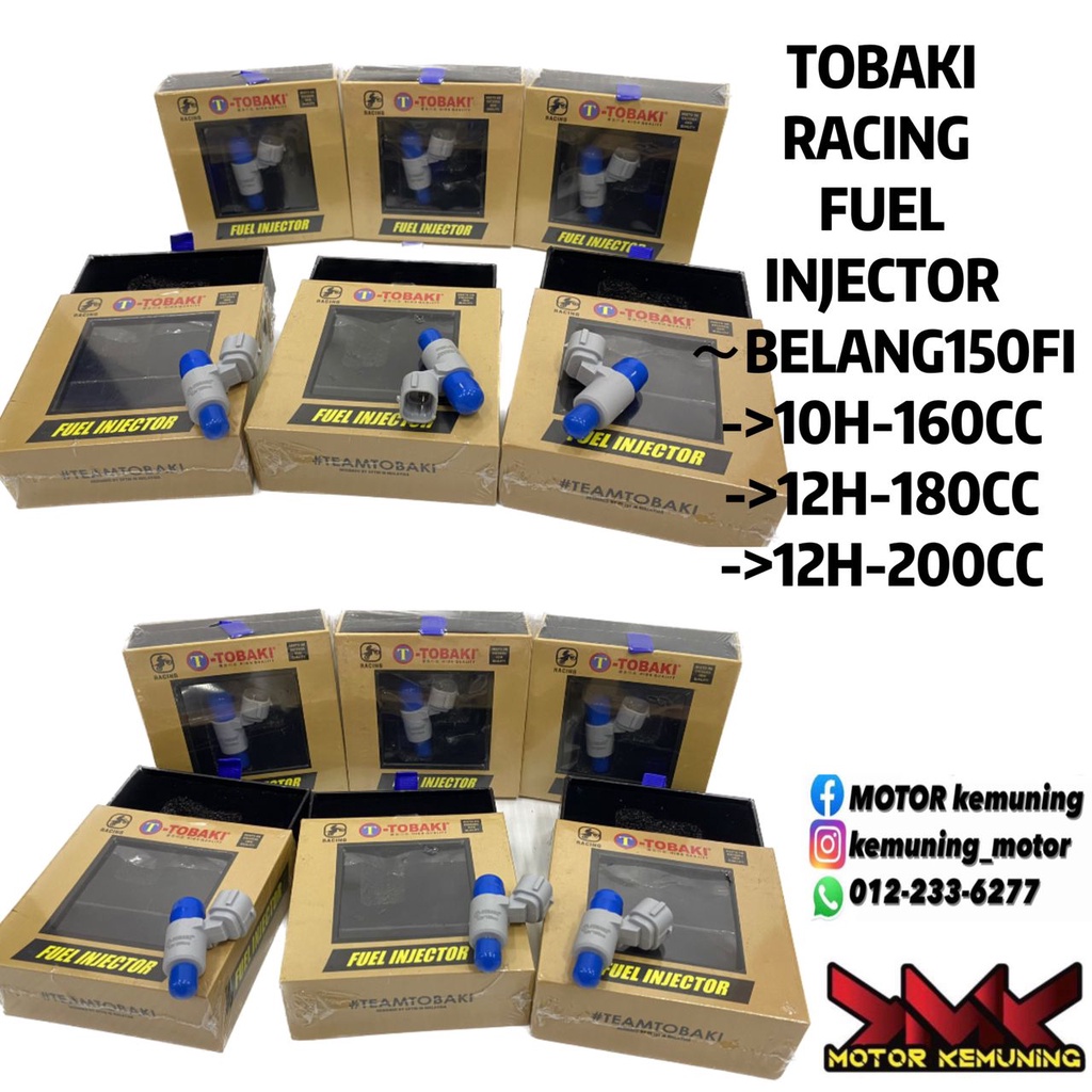 TOBAKI RACING FUEL INJECTOR BELANG 150 FI / 8/10/12 HOLE 150CC~210CC ...
