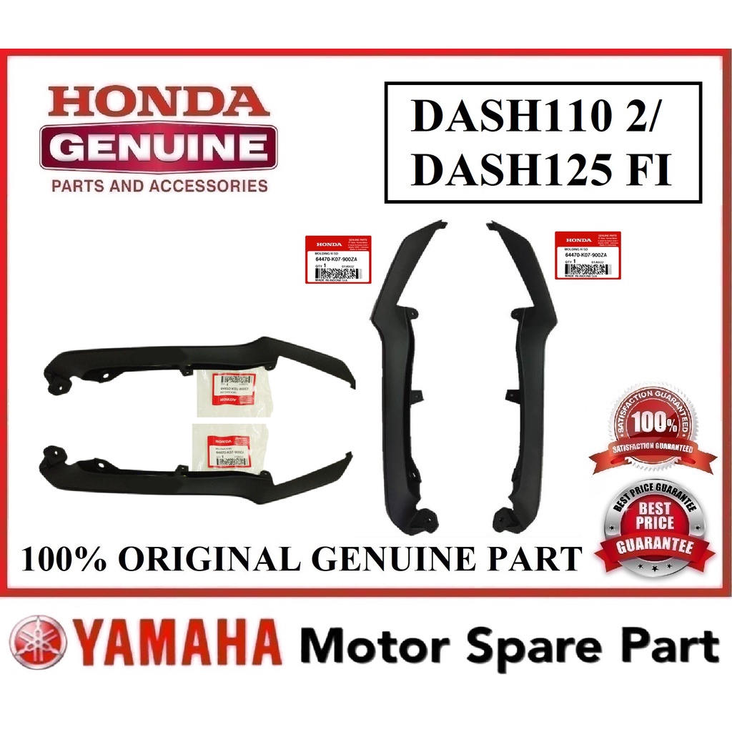 100% ORIGINAL HONDA DASH110 2 DASH125 FI MOLDING SIDE COVER 0 TEPI ...