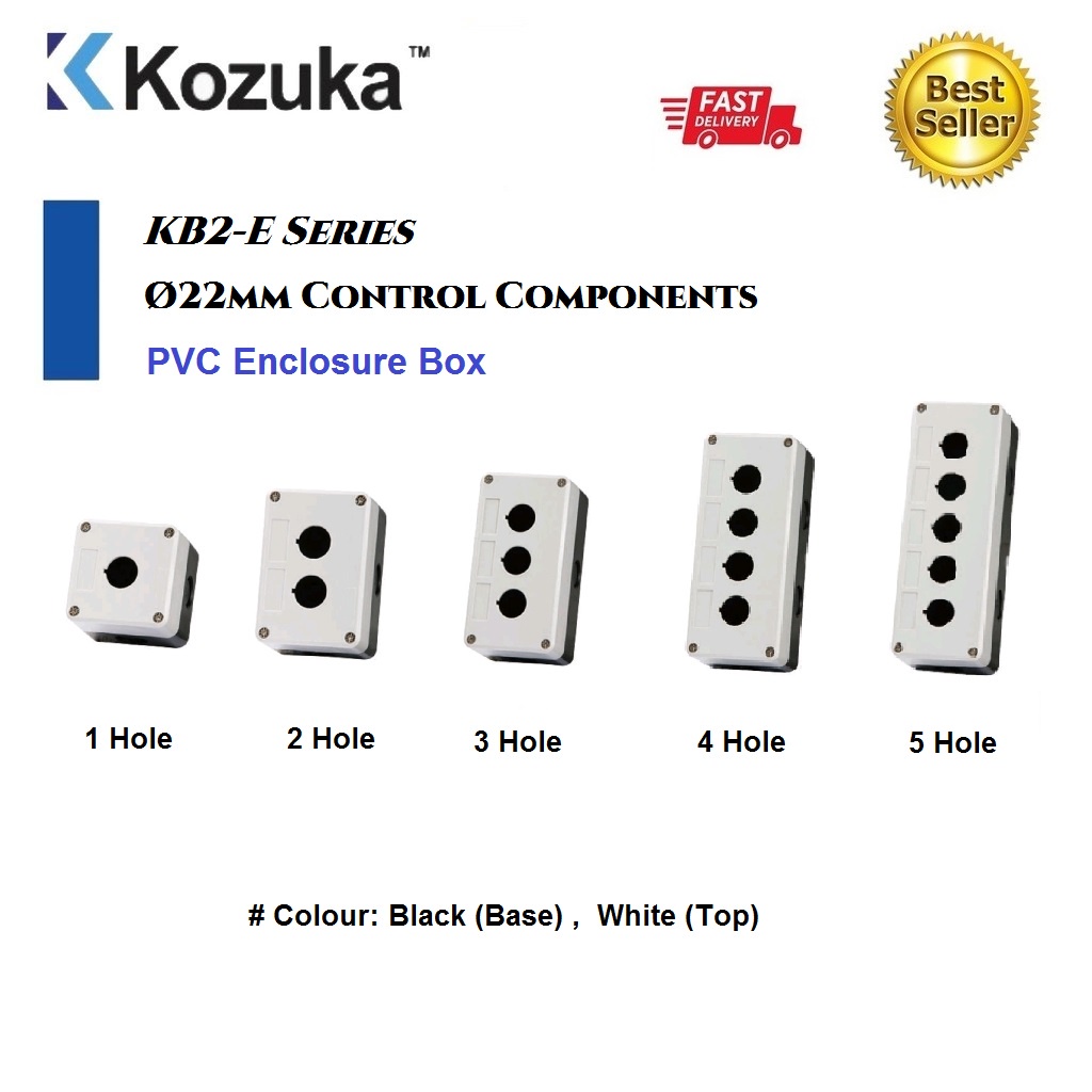 KOZUKA CONTROL COMPONENTS PVC ENCLOSURE BOX (@22mm) FOR PILOT LAMP ...
