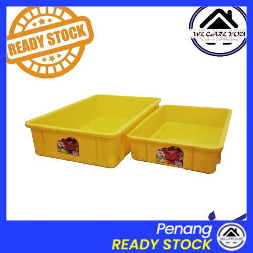 Wecareyou20 Plastic Cake Tray Yellow Bread Tray Bekas Kek Roti Bakery ...