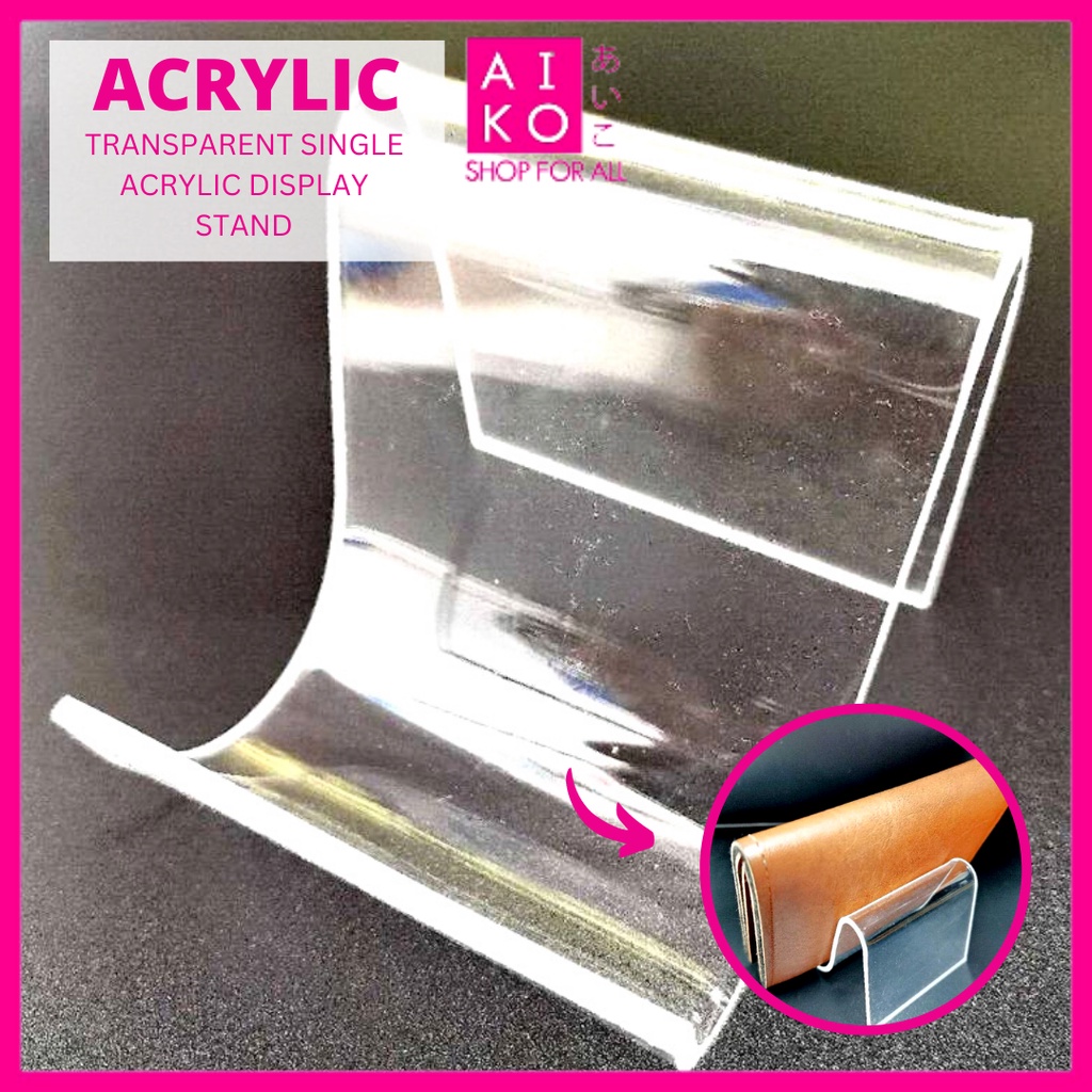 (AIKO) TRANSPARENT SINGLE ACRYLIC WALLET , MOBILE PHONE DISPLAY STAND ...