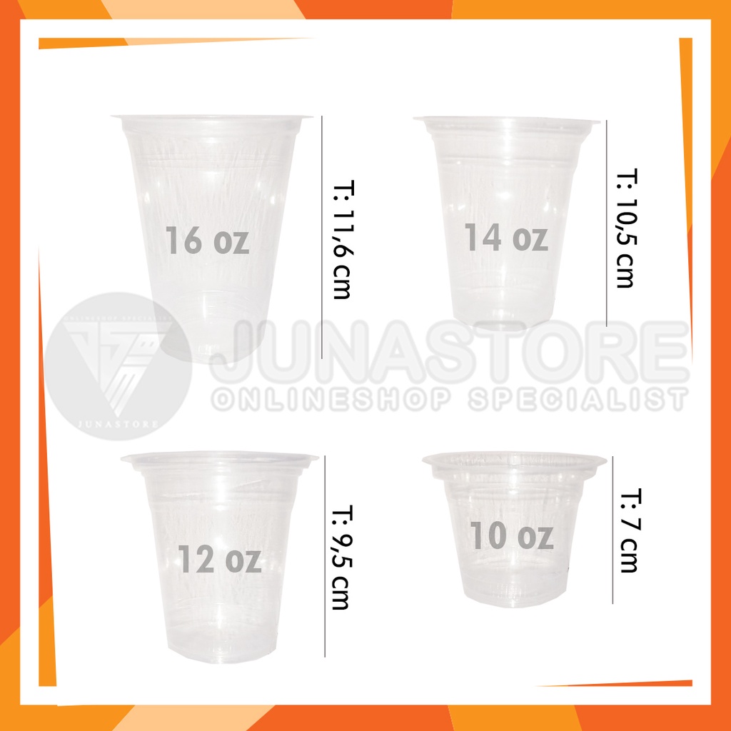 Clear plastic cups / flat plastic cups 10 OZ /12 OZ / 14 OZ / 16 OZ ...