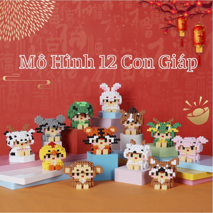 12 Zodiac Animals Assembled Model, Extremely Beautiful 3d Mini LEGO ...