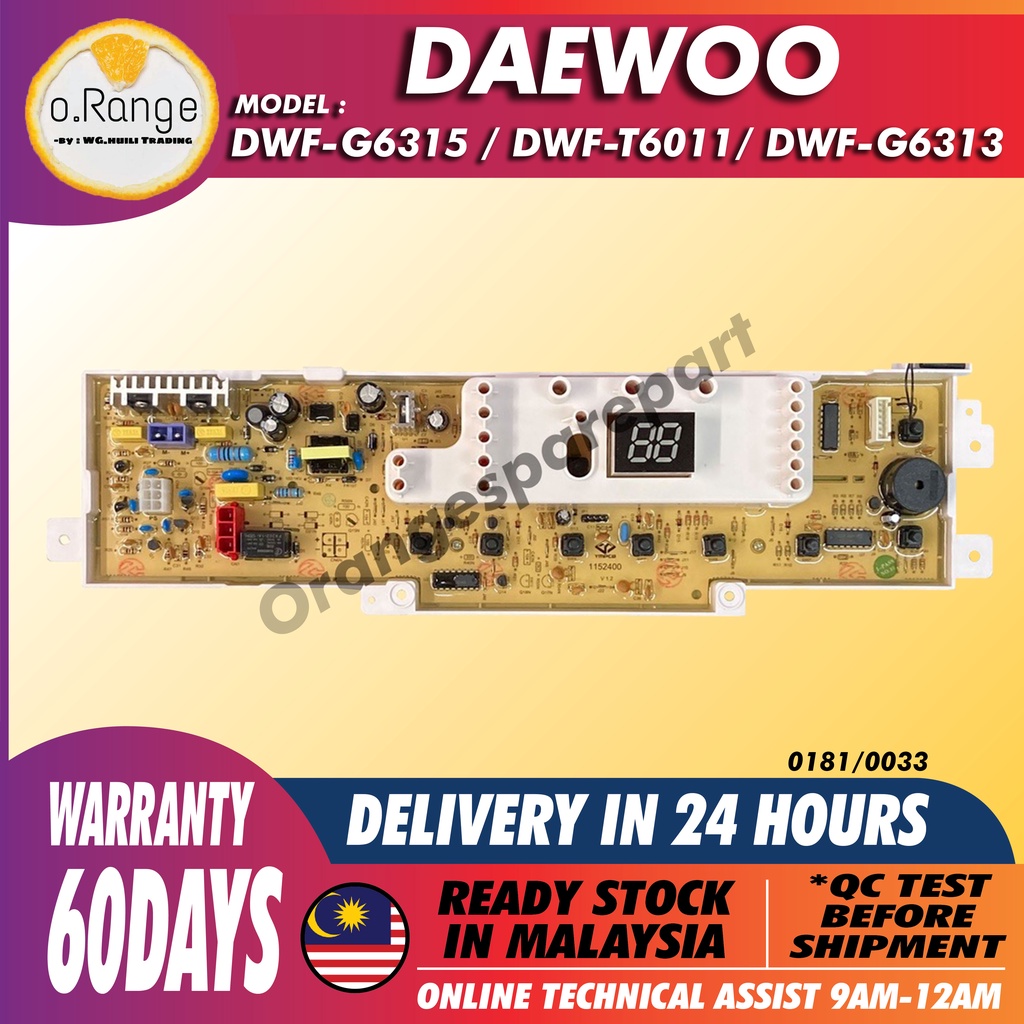 DWF-T6011 / DWF-G6315 / DWF-G6313 DAEWOO WASHING MACHINE PCB BOARD ...