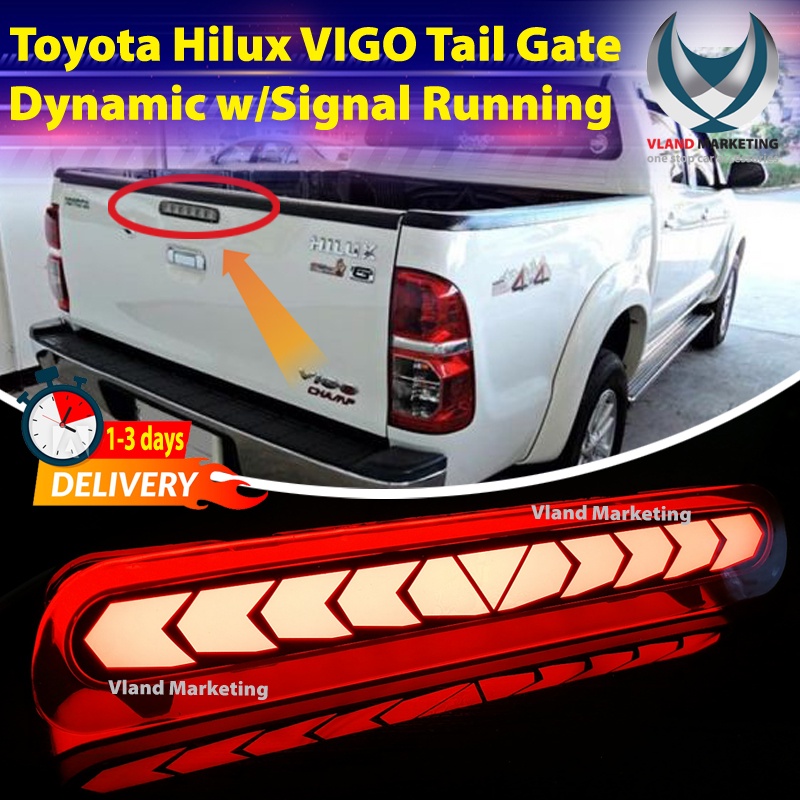 TOYOTA HILUX VIGO Tail Gate LED High Brake Lamp Light (Smoke / Red) Vigo 3rd Brake Light / Lampu ...
