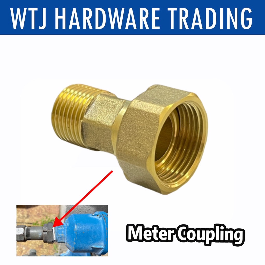 Brass Meter Coupling ½ x ¾ Inch Water Meter Coupling Water Meter ...