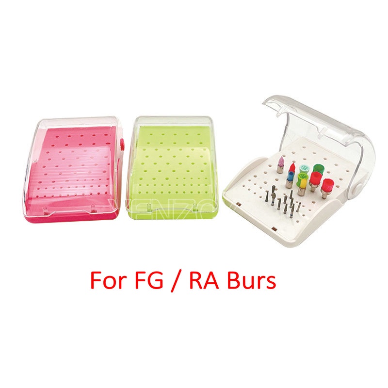 60 Holes Dental Bur Box Drill Bit Plastic Placement Box Sterilizer Case ...