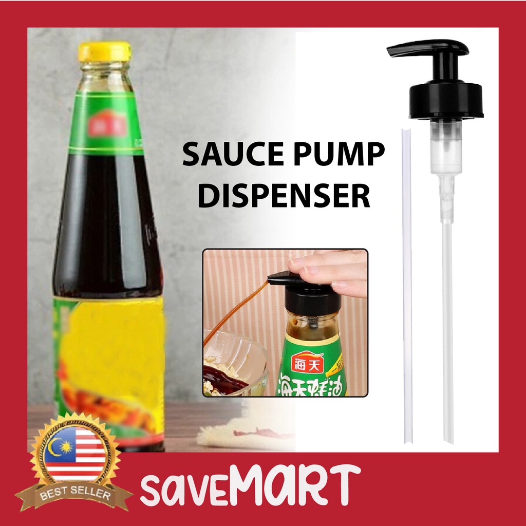 Sauce Pump Dispenser Bottle Mouth Squeezer Leakproof Nozzle Press Pump ...