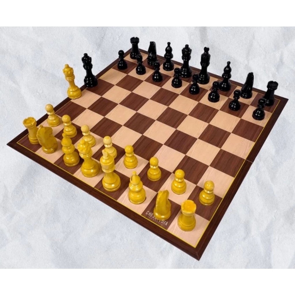 Jumbo Wooden Chess Package + 4 Wood Grain Folding Chess Board | Shopee ...