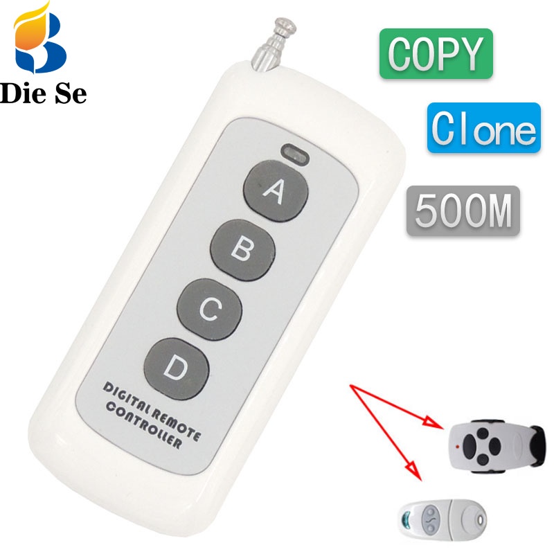 433Mhz Rf Copy Remote Control 500m 4 Button Transmitter Clone Fixed ...