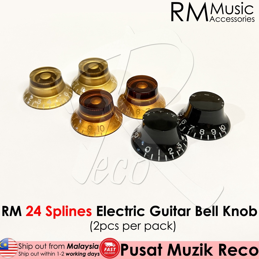RM 24 Spline CTS Knob LP Electric Guitar Bell Knob Control Knob Volume ...