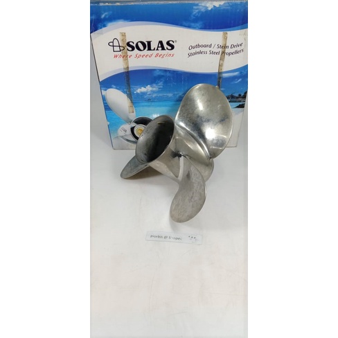 YAMAHA 20HP 30HP 20 30 PROPELLER STAINLESS STEEL NEW SATURN OUTBOARD BOAT SOLAS 3231-103-12 (3 ...