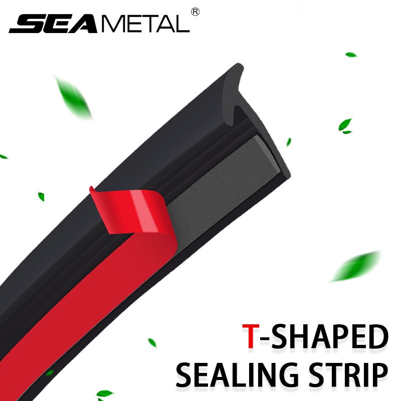 SEAMETAL Car Seal Strip Rubber Slanted T-shape Sealing Sticker Auto Door Edge Trunk Gap Trim ...