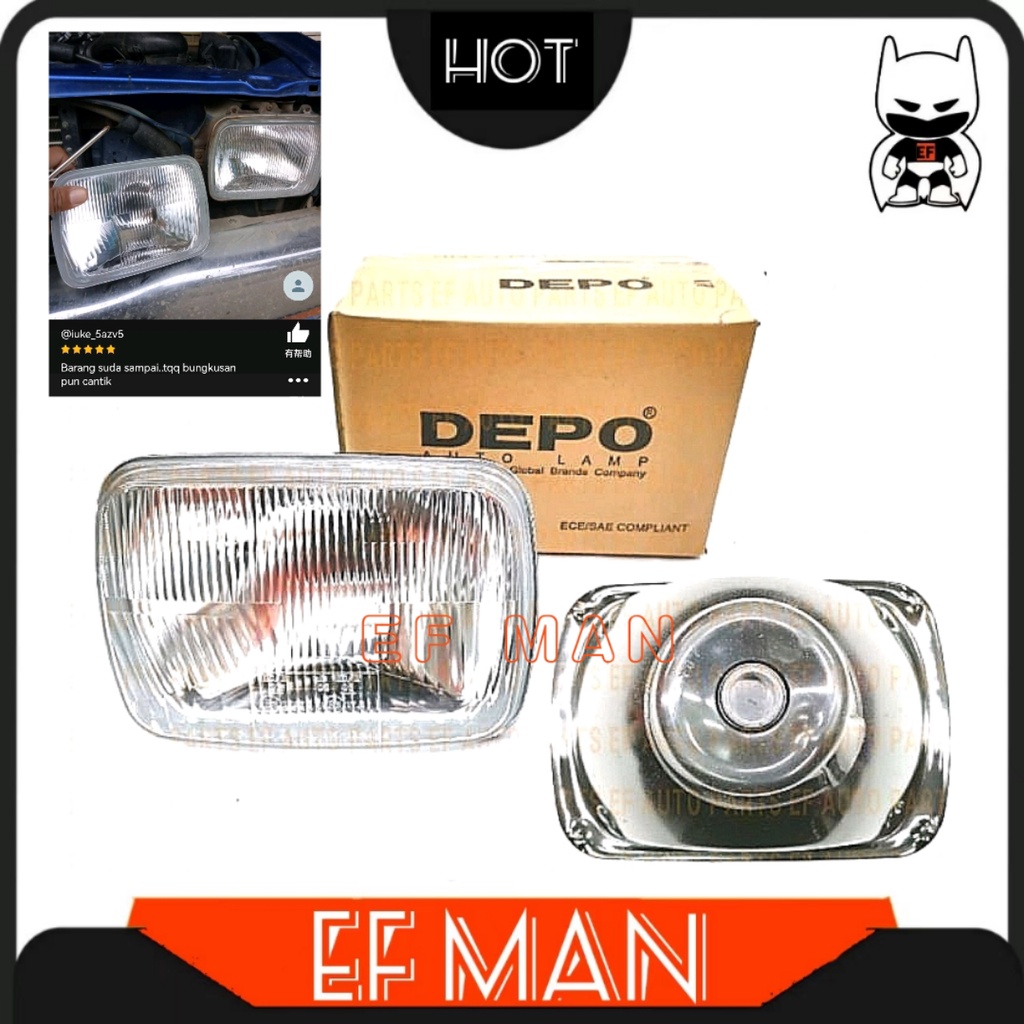 6052 H4 DEPO HEAD LAMP HICOM 2.8 4.3 FORD T3000 LORRY CAR VAN LAMPU ...