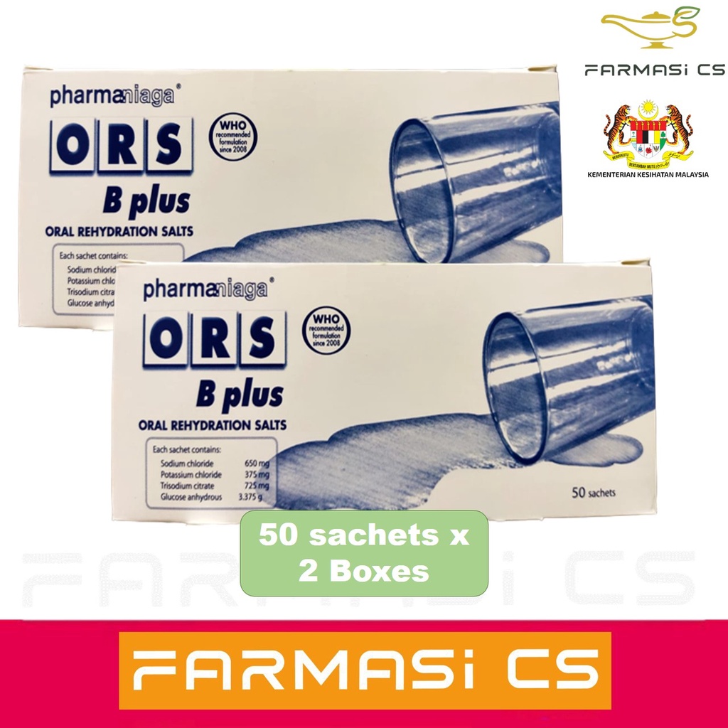 ORS B Plus Oral Rehydration Salts 50 Sachets x 2 (TWIN) EXP:09/2025 ...