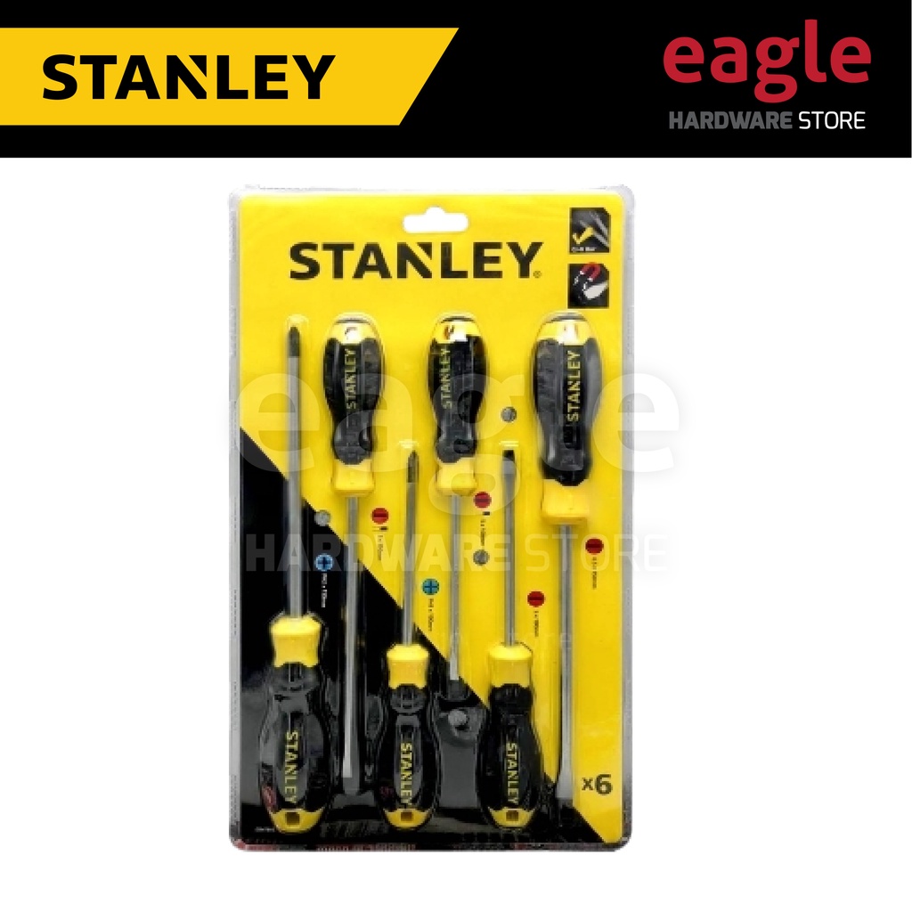 Stanley STMT66672 / 65-242 6 Pcs Phillips & Slotted Cushion Grip ...