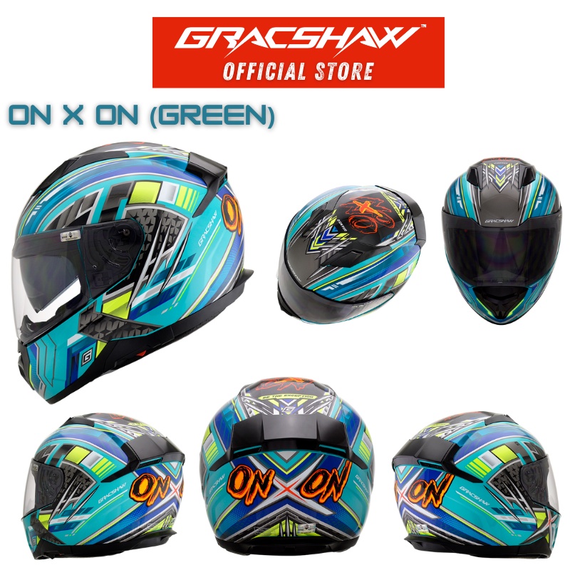 Gracshaw Full Face Helmet Grandio G9200 Build in Photochromic Visor ...