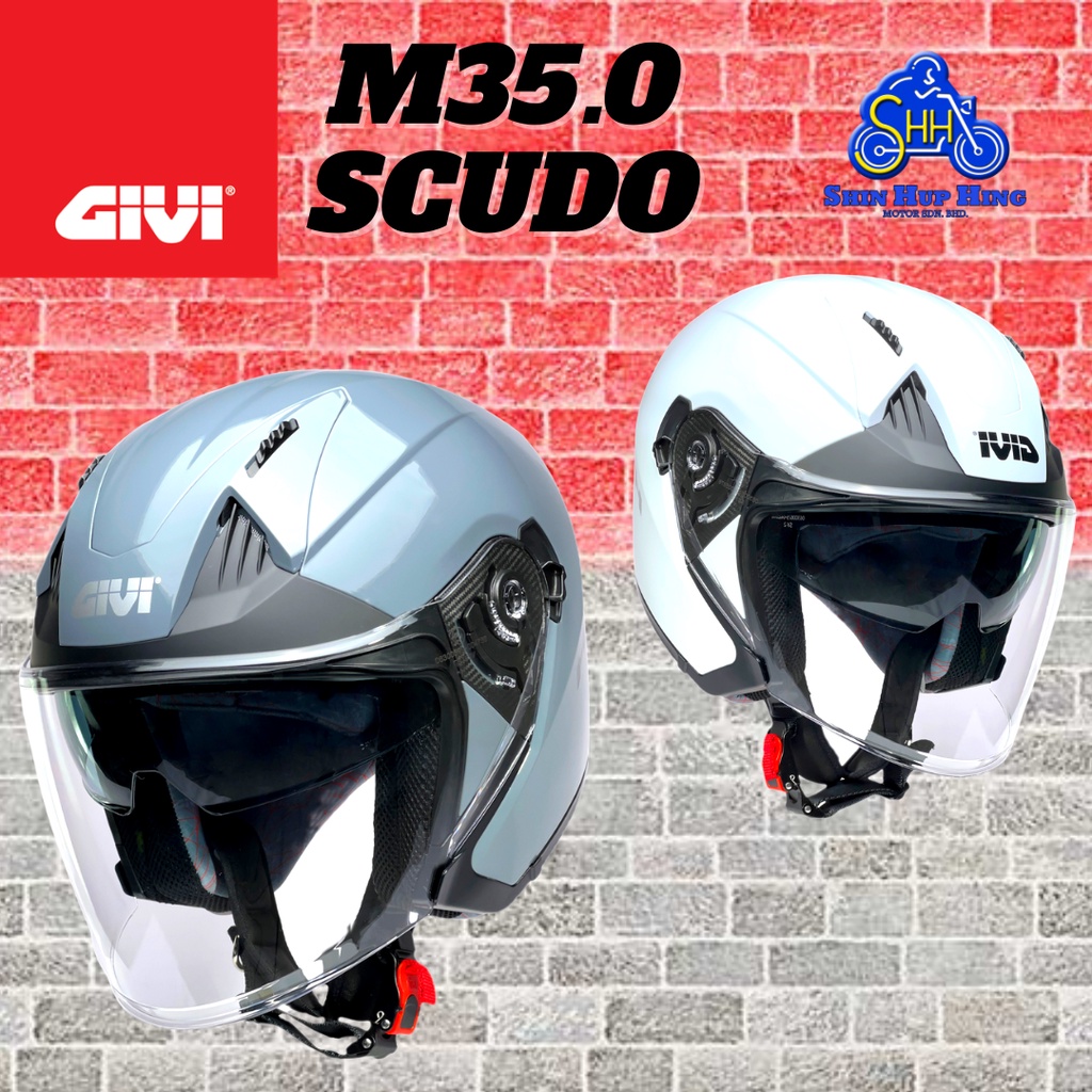 GIVI HELMET TERBARU M350.0 SCUDO DOUBLE VISOR ANTI CALAR WARNA GRAFIK ...