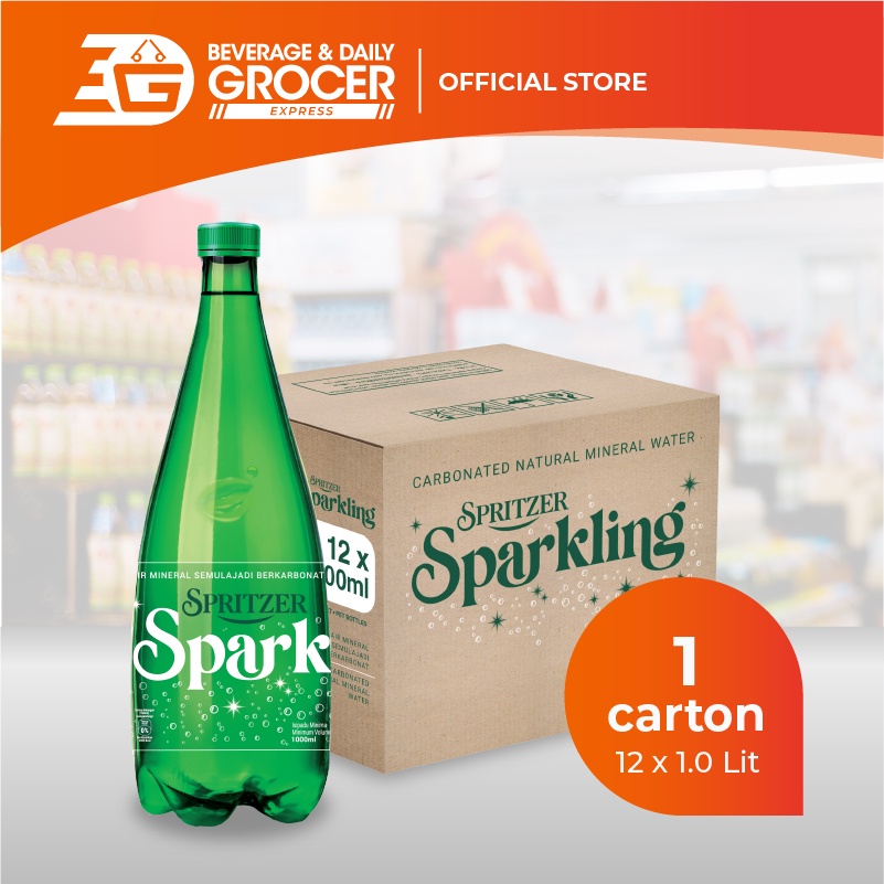 Spritzer Sparkling Mineral Water ( 12 x 1Lit ) 1 Carton | Shopee Malaysia