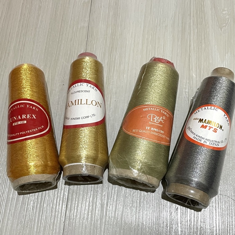 Silver gold embroidery thread/silver gold shiny embroidery thread ...