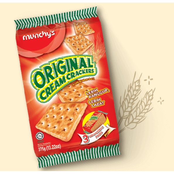 MUNCHY'S CRACKER ORIGINAL/VEGETABLE/SUGAR 375/390GM | Shopee Malaysia