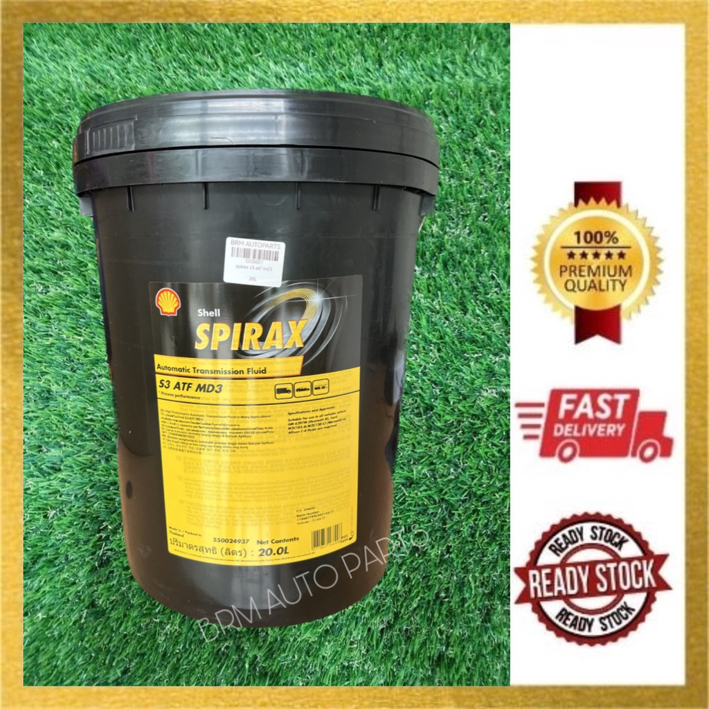 SHELL GEAR OIL - SPIRAX S3 ATF MD3 - 20L MINYAK TRANSMISI LORI/ BAS ...