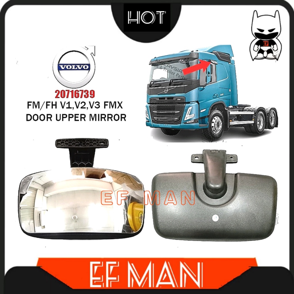 TRUCK LORRY VOLVO FM10 FM12 FH FMX DOOR UPPER SIDE MIRROR 20716739 ...