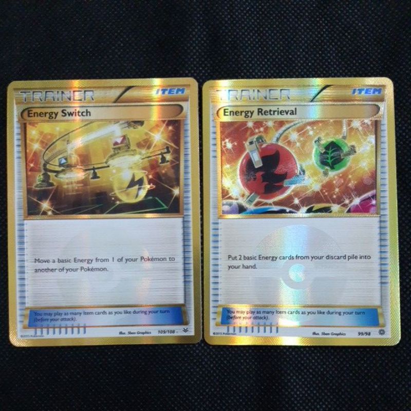Pokemon Card TCG: Trainer: Energy Switch 109/108 or Energy Retrieval 99 ...
