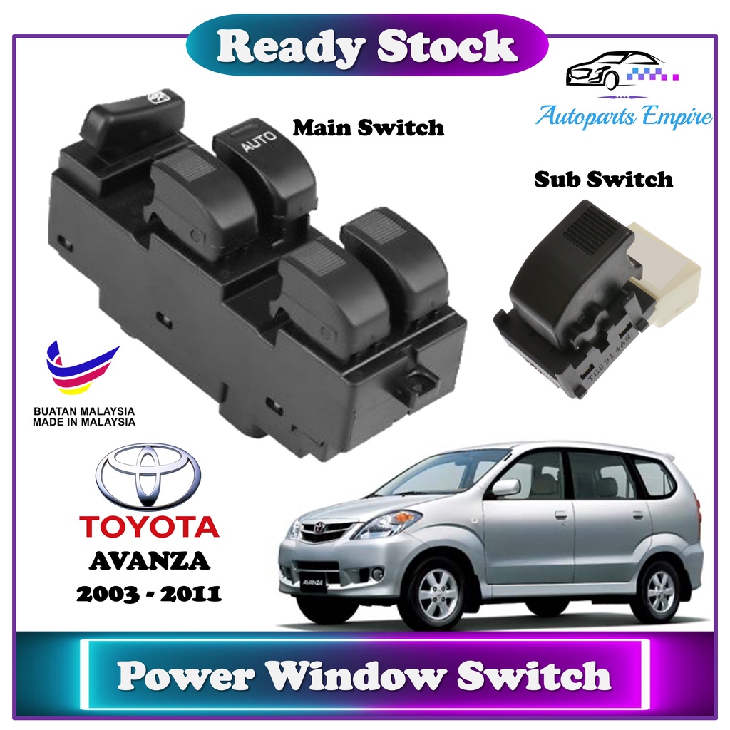 Toyota Avanza 】 Power Window Switch / Suis Tingkap / Main Sub ( 2003 ...