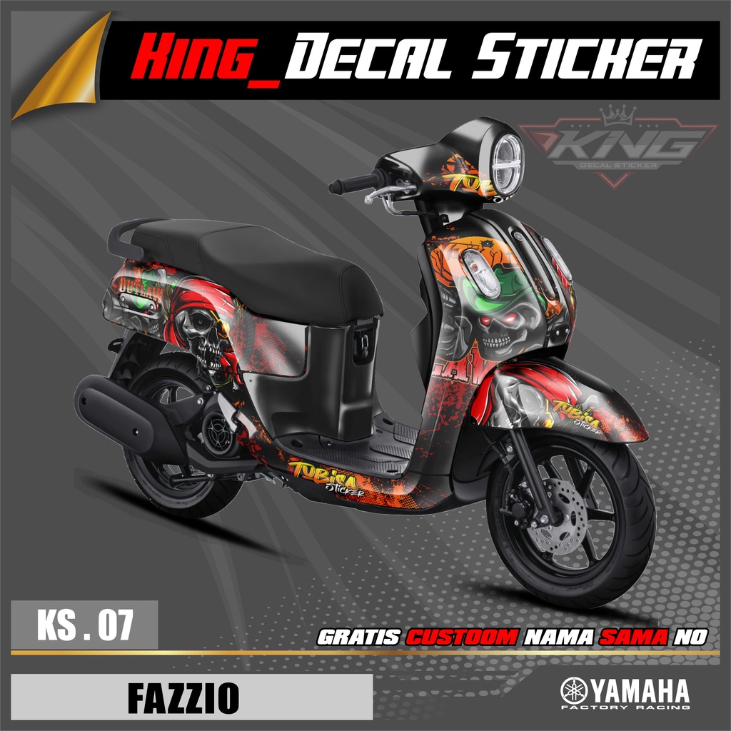 Yamaha Fazzio Full Body Sticker Decal - Fazzio Motorcycle Variation ...