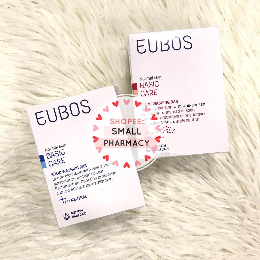 Eubos Basic Skin Care Solid Washing Bar Red / Perfume Free Blue Bar ...