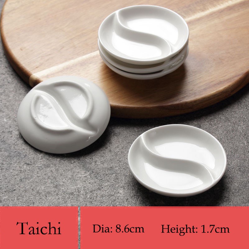 Ceramic Soy Sauce Restaurant Dinnerware Small Dipping White Soy Sauce ...