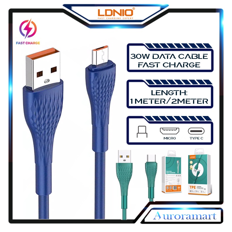 Original Ldnio Usb Cable Fast Charging Cables 30W Data Transfer Cable ...