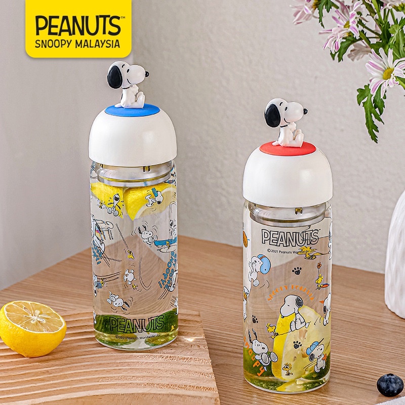 Snoopy Borosilicate Glass Tea Filter Bottle 380ml | Shopee Malaysia
