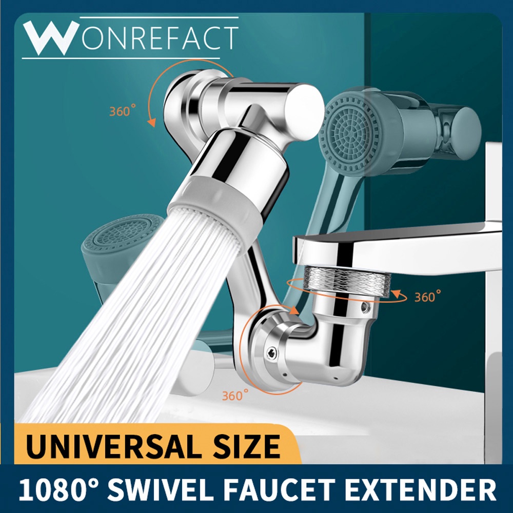 Universal 1080° Rotatable Faucet Aerator Extender Plastic Splash Filter ...