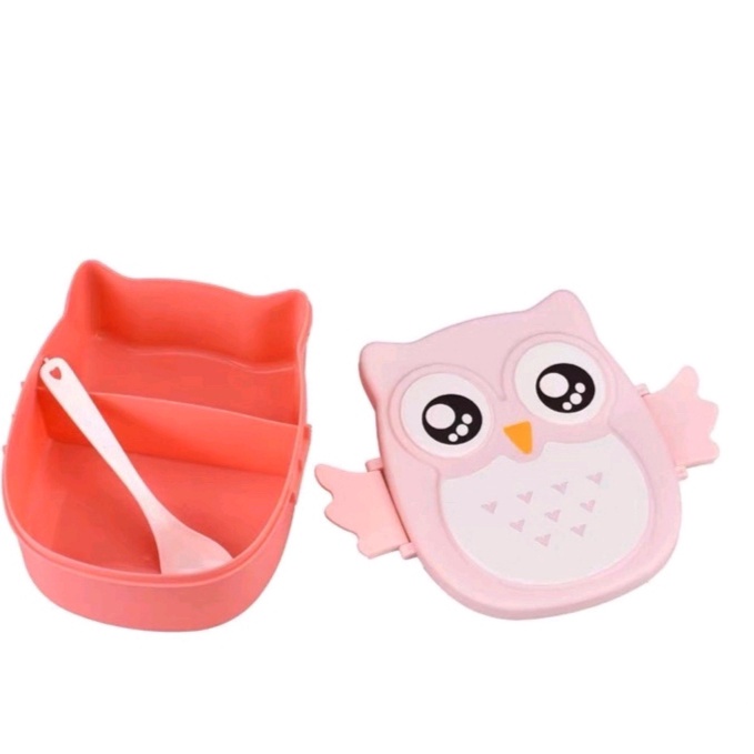 (Ready Stock) Kids Lunch Box Cute Lunch box bento box & Spoon food ...