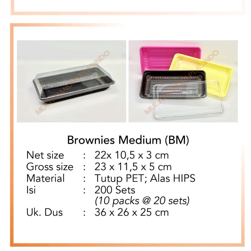 Mika brownies Small Medium And Large Chocolate Contents 10 Sets Of ...