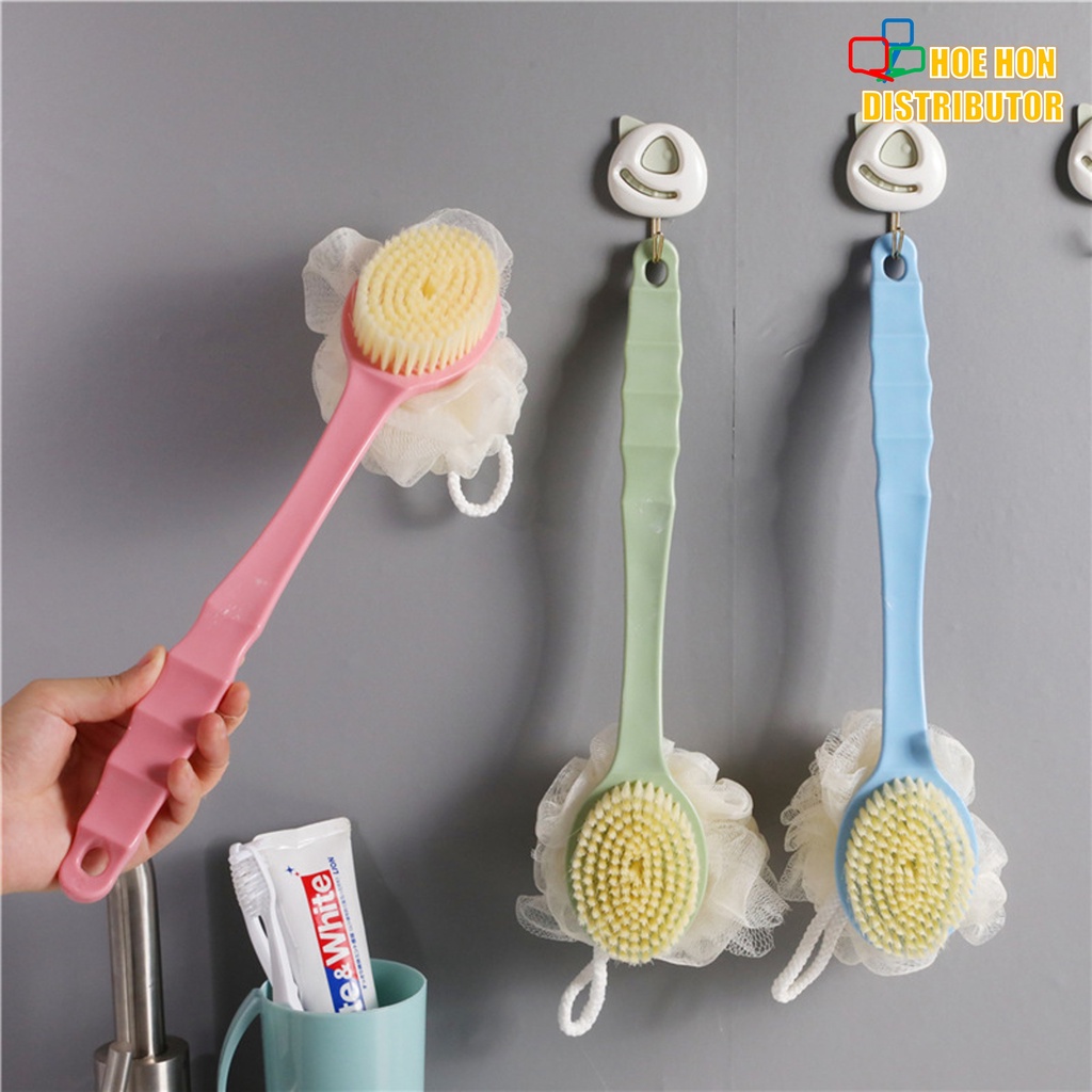 Long Handle Skin Body Back Bath Scrub Brush Double-sided Massage Soft ...