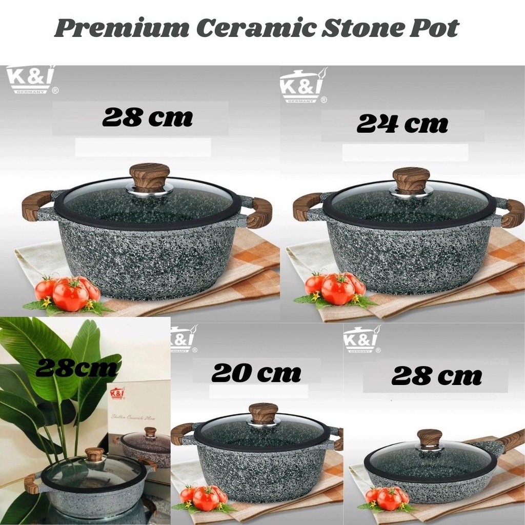 Periuk Rendang Periuk Batu Granite Induction Ceramic Stone Casserole ...