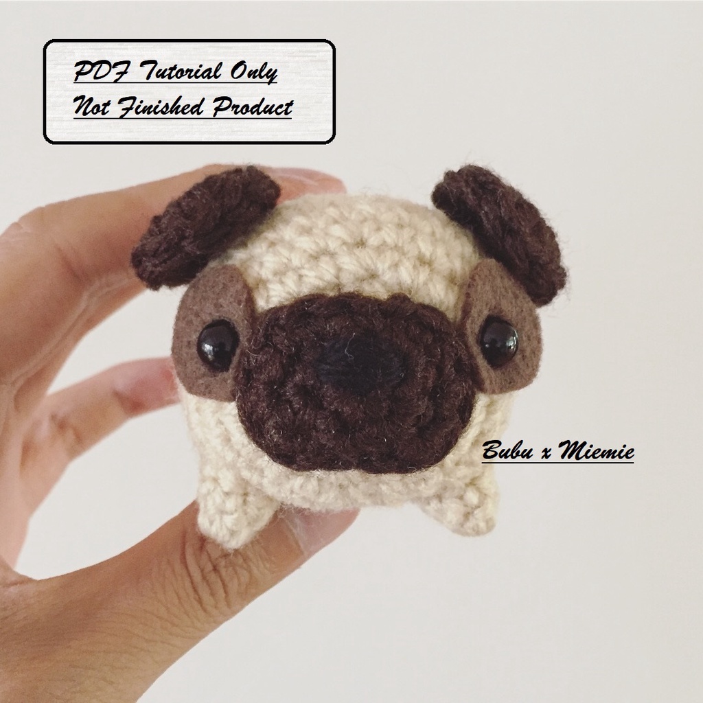 [EPattern] Amigurumi Crochet Tutorial- Little Loaf Pug Dog Pattern/PDF ...