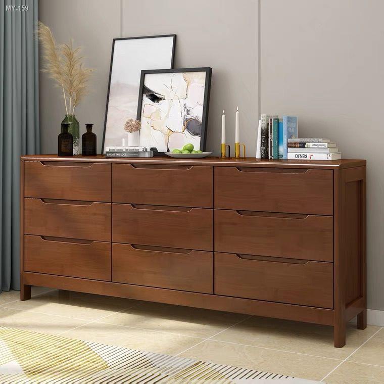Nordic five six nine solid wood drawer cabinet bedroom modern ...