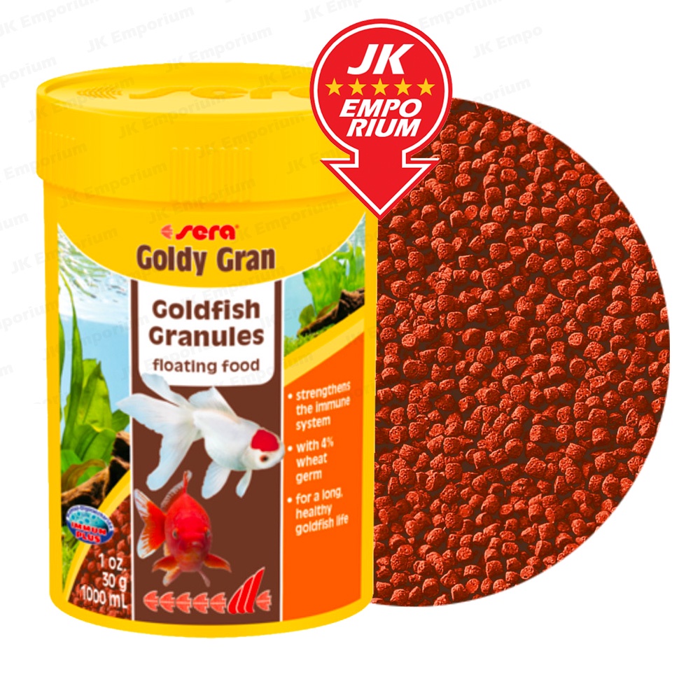 Sera Goldy Gran 30g 100ml Goldfish Granules Floating Fish Food | Shopee ...
