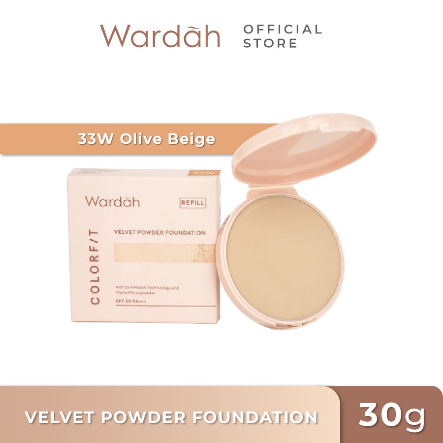 Wardah COLORFIT VELVET POWDER FOUNDATION REFILL 11G | Shopee Malaysia