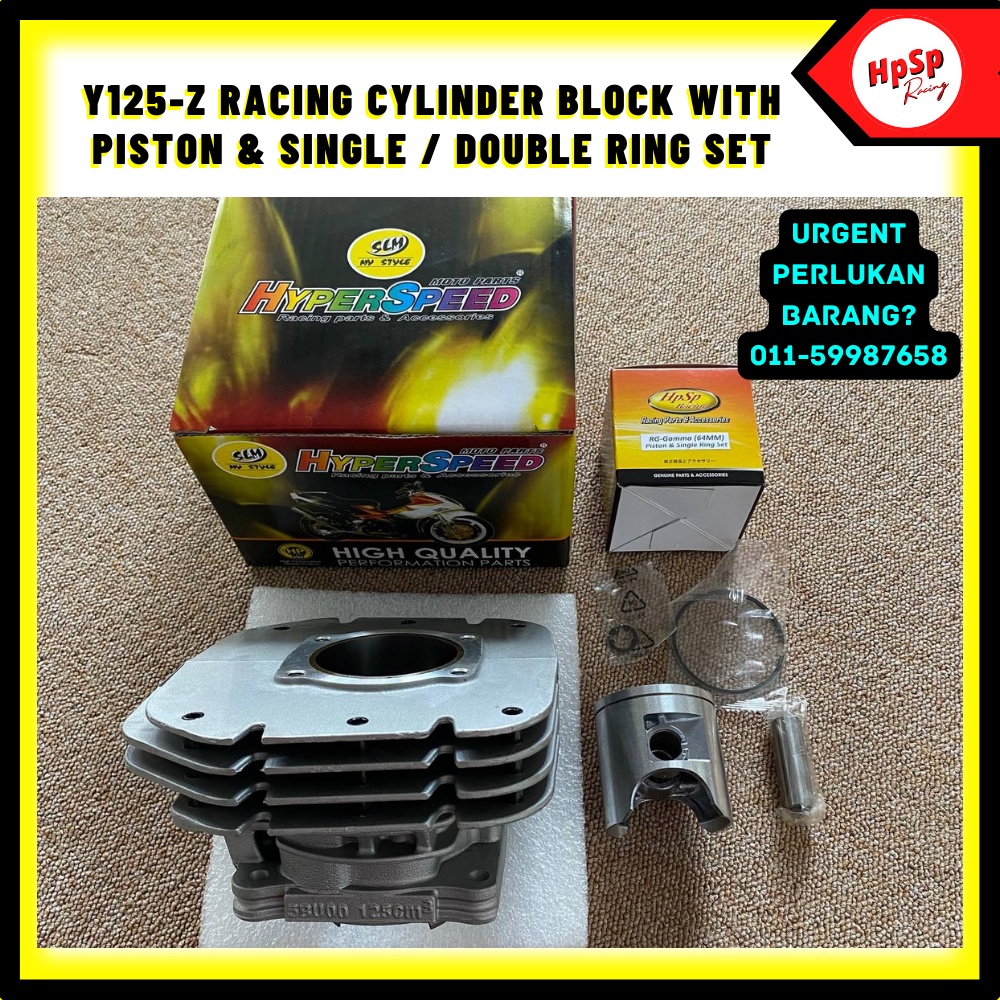 HPSP RACING Y125-Z RACING CYLINDER BLOCK WITH PISTON & SINGLE / DOUBLE ...