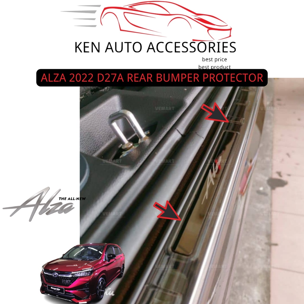 ALZA 2022-2024 D27A REAR BUMPER PAD & REAR BUMPER PROTECTOR & REAR ...