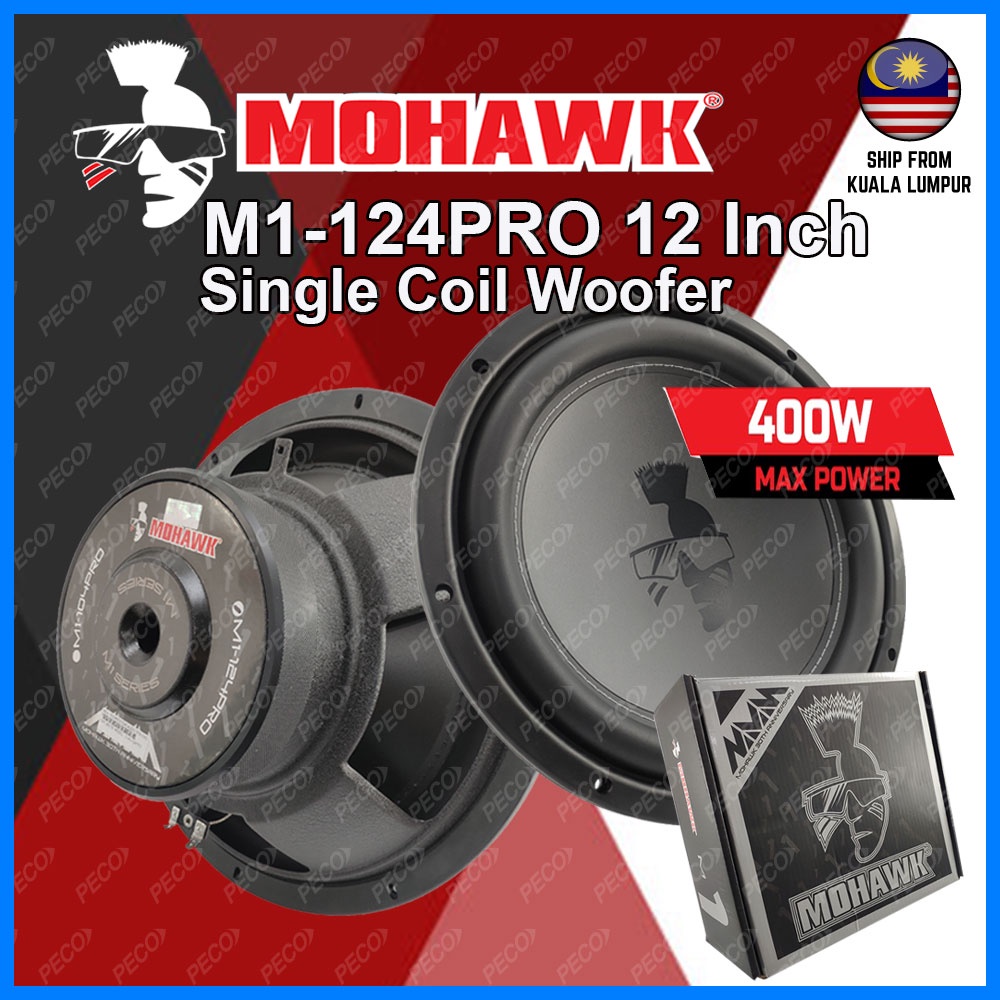 MOHAWK M1-124PRO 12" Single Coil Single Magnet Woofer (1 pcs) | Shopee ...