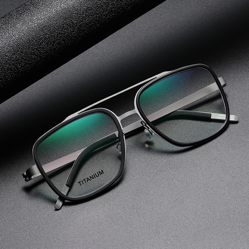 Retro Pure Titanium Glasses Men Women Big Frames Eyeglasses Frames 9911 ...